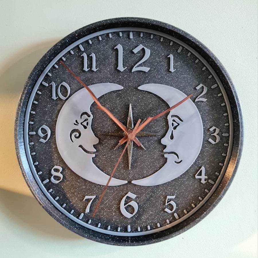 Renaissance Waxing And Waning Moons Wall Clock - Folksy