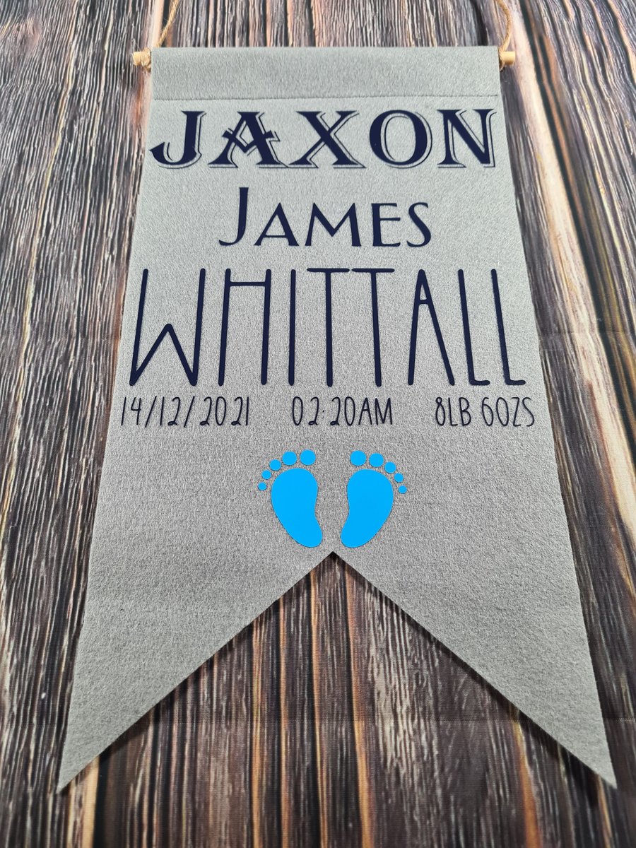 Handmade Personalised Birth Date, Weight, Name ... - Folksy
