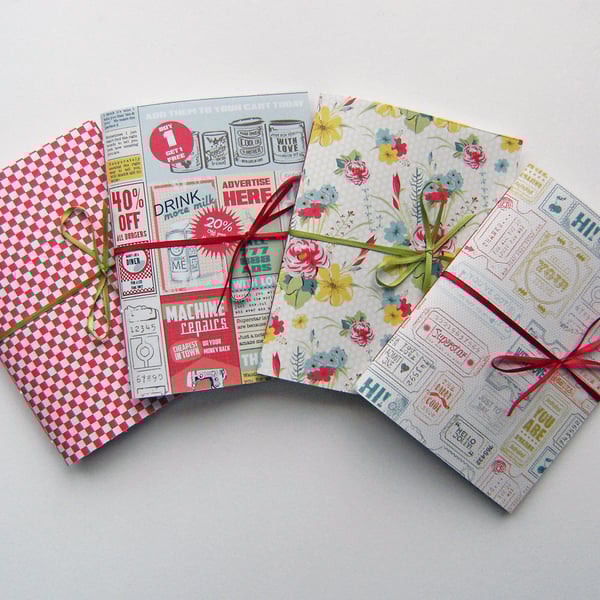 Vintage 50s Diner Retro-Style Notebook with Rib... - Folksy