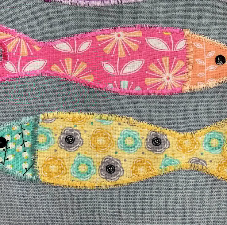 Fish tote bag with four bright colourful fish - Folksy