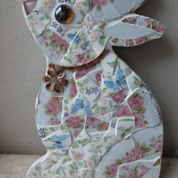 Mosaic Rabbit in china - Folksy