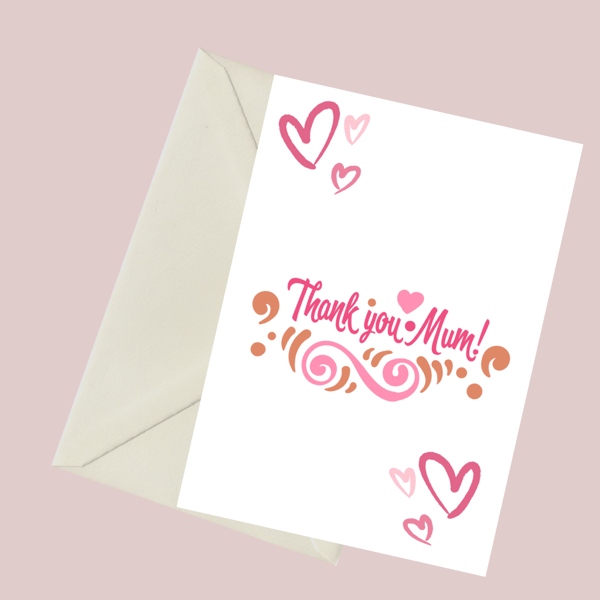 Thank you mum Card - Folksy