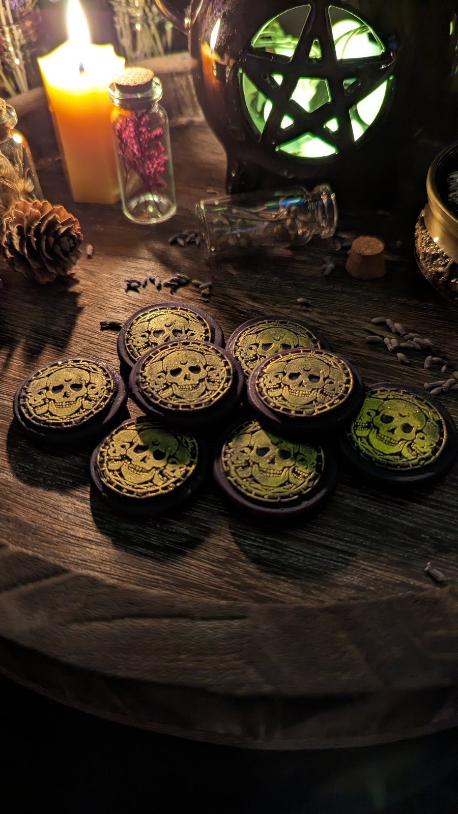 Scented Skull Wax Melt Coins - Folksy