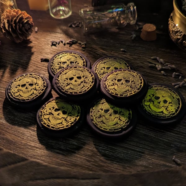 Scented Skull Wax Melt Coins - Folksy