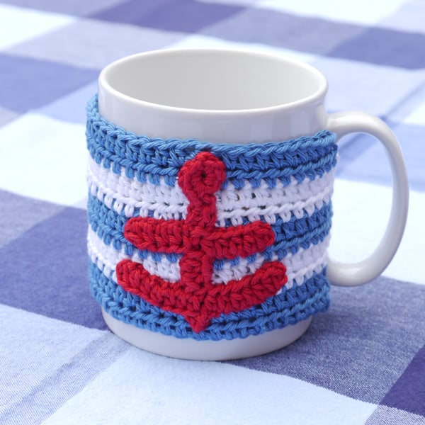 Nautical Anchor Mug Cosy - Folksy