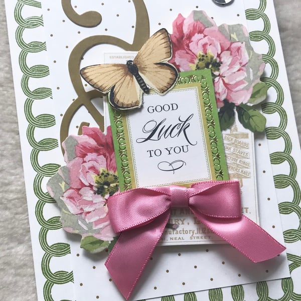 Luxury Handmade 3D Good Luck Card - Folksy