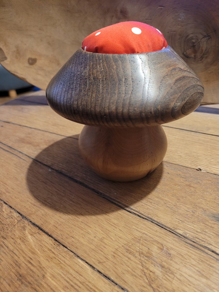Toadstool pin cushion and needle pot - Folksy