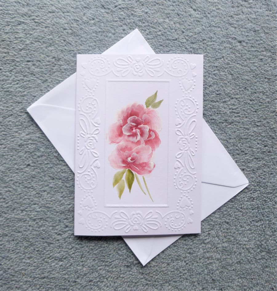 original art hand painted greetings card ( ref ... - Folksy