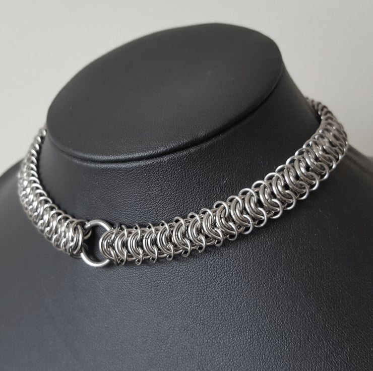 Vertebrae Chainmail Link Choker Necklace - Stai... - Folksy