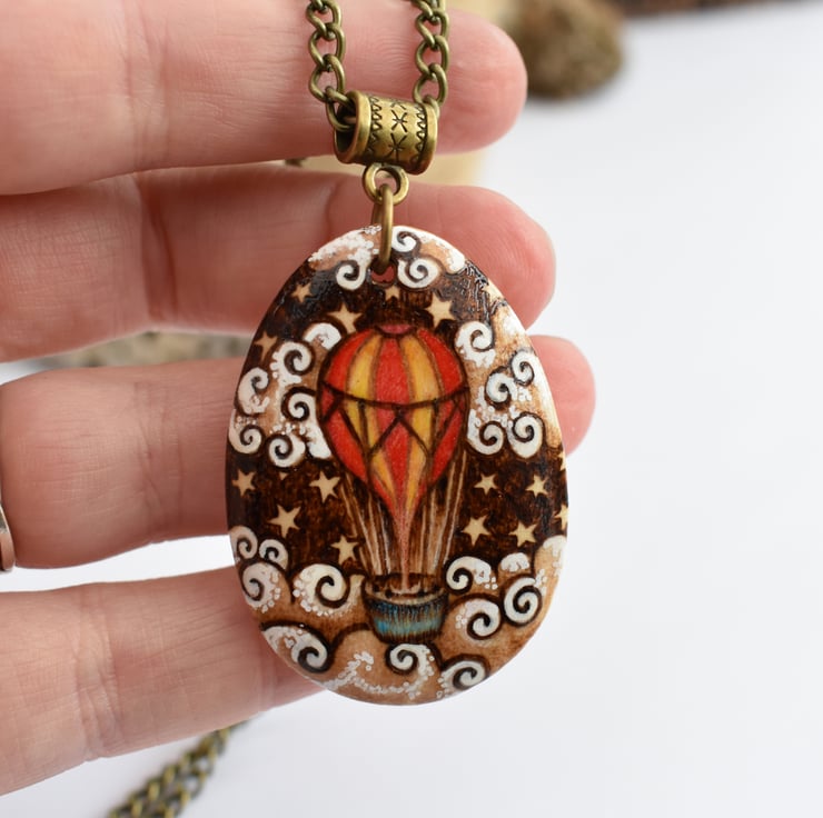 The hot air balloon. Steampunk inspired wooden ... - Folksy
