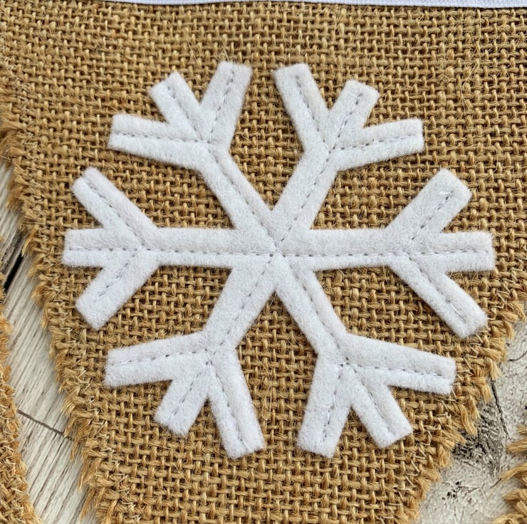 SALE - Snowflakes Christmas Bunting - Folksy