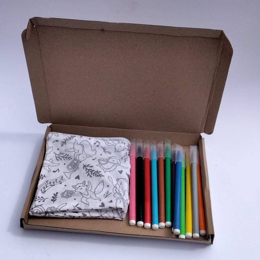 Dancing Animal Pencil Case to Colour, Letterbox... - Folksy