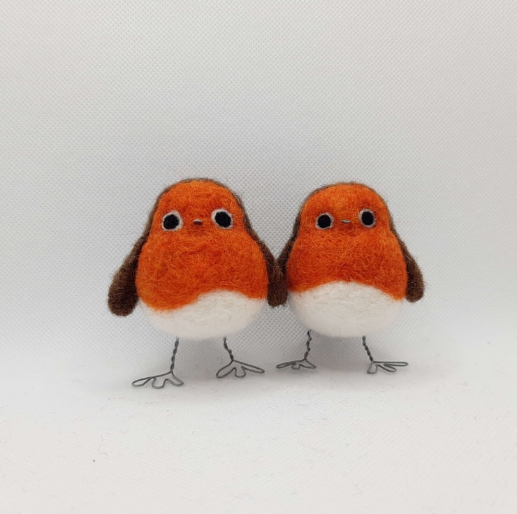 Round Robin - needle felted robin ornament - Folksy