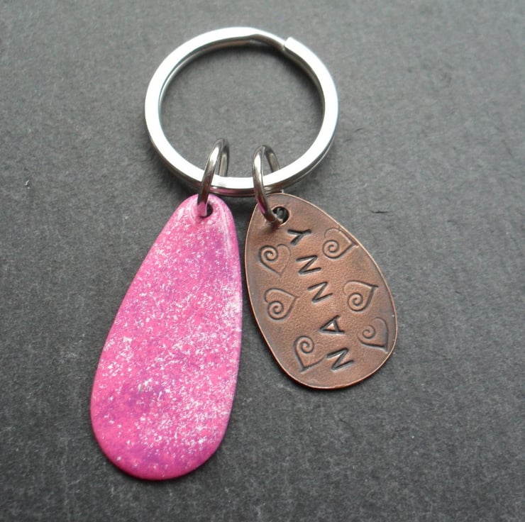 Nanny Copper Keyring Gift For Nan - Folksy