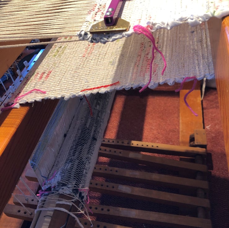 Black Grey and White Rag Rug - Folksy