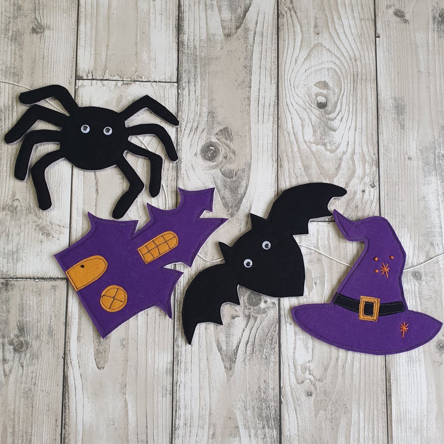 Halloween Garland, Spooky Bunting - Folksy
