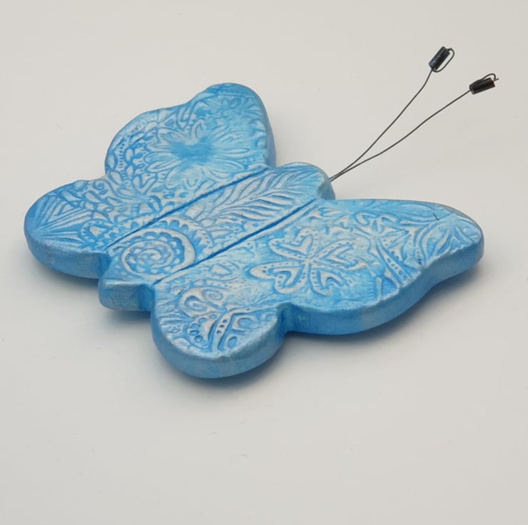Butterfly fridge magnet glacier blue - Folksy