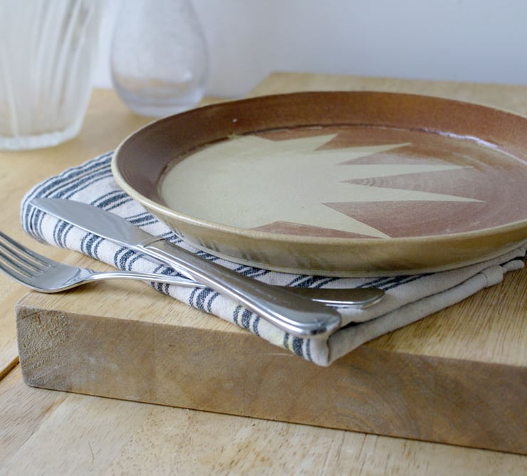 SALE - Hand thrown sun and moon dinner plates, ... - Folksy
