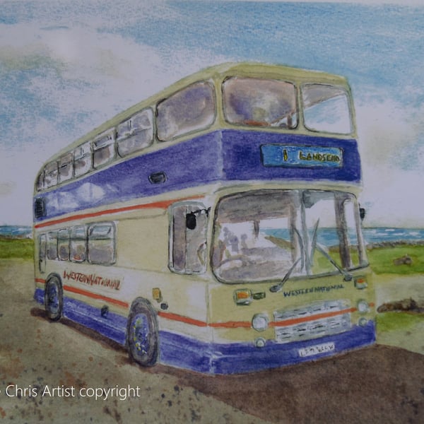 Art print Bristol VRT bus Western National Lan... - Folksy