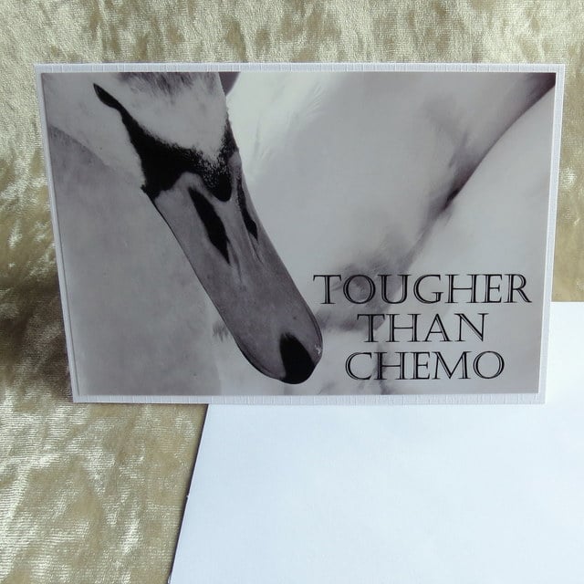 Chemo card. Tougher than chemo. Cancer card - Folksy