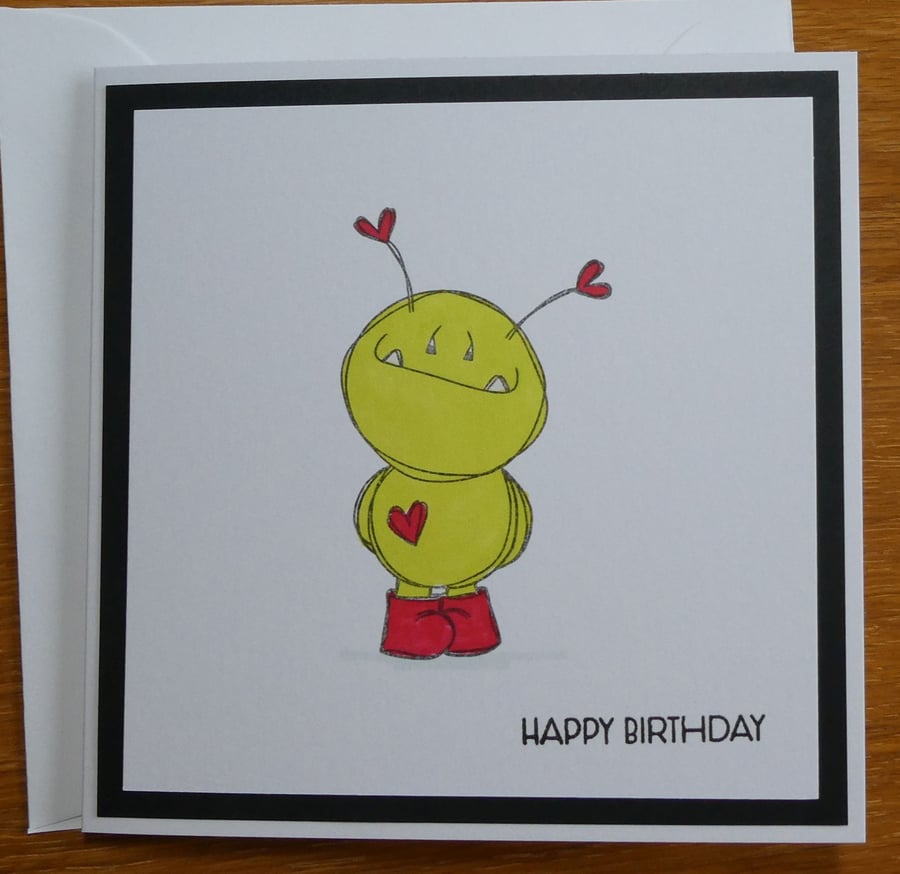 Alien Birthday Card - Folksy