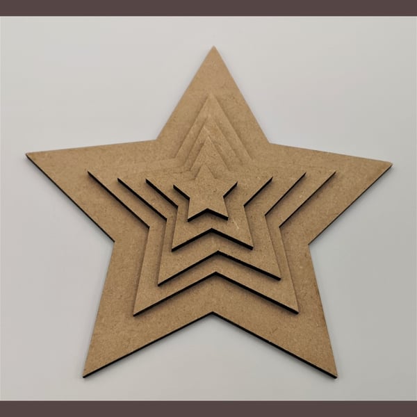 MDF Stars, Wooden Crafting Blanks, Craft Supplies - Folksy