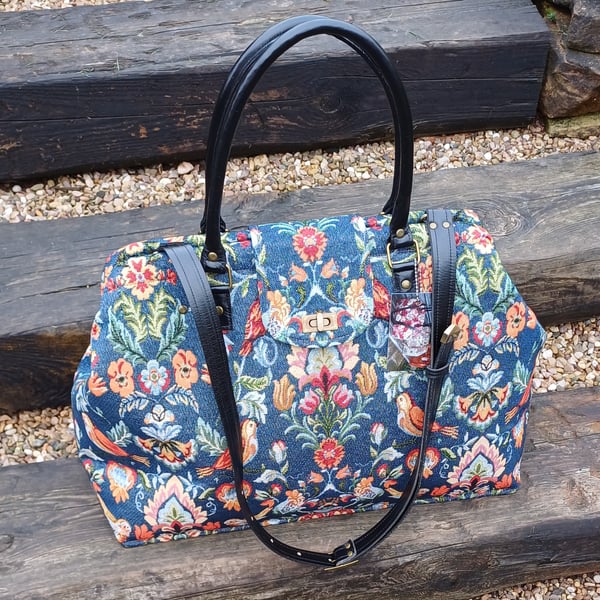 Carpet Bag William Morris Mary Poppins style we... - Folksy