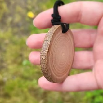 Hand Painted Fox Wood Slice Necklace, Rustic Wo... - Folksy