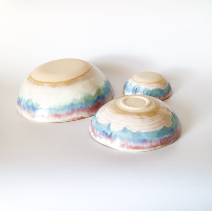 Raspberry Ripple Organic Nesting Bowls - Folksy