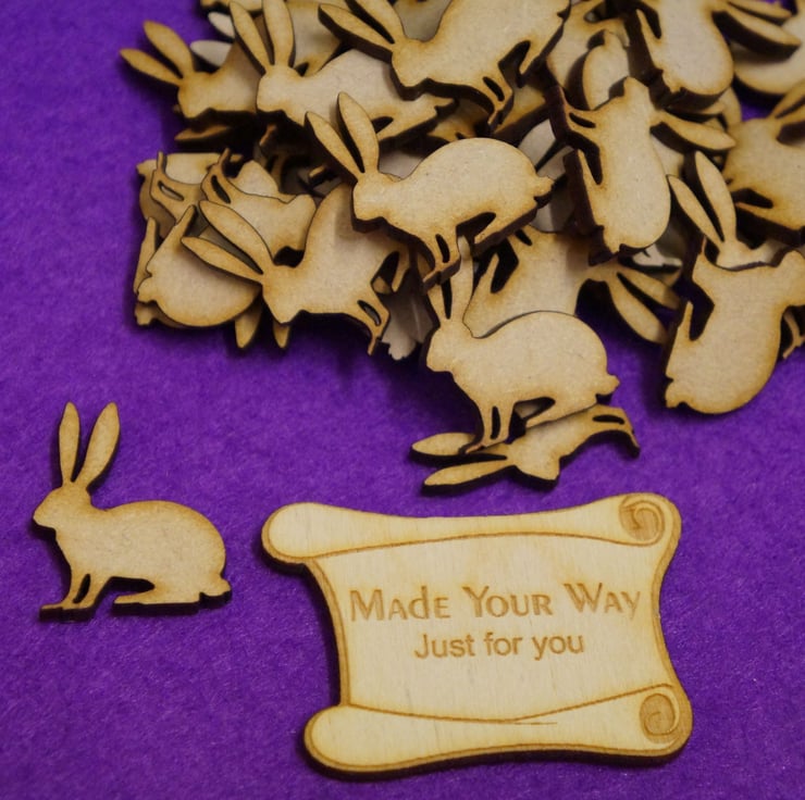 MDF Bunny Rabbit Hare 3cm - 40 x Laser cut wood... - Folksy
