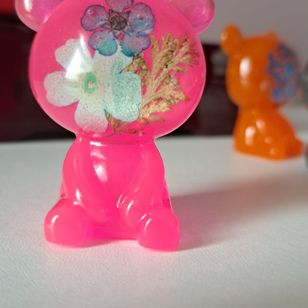 Resin Bear With Real Dried Flowers - Folksy