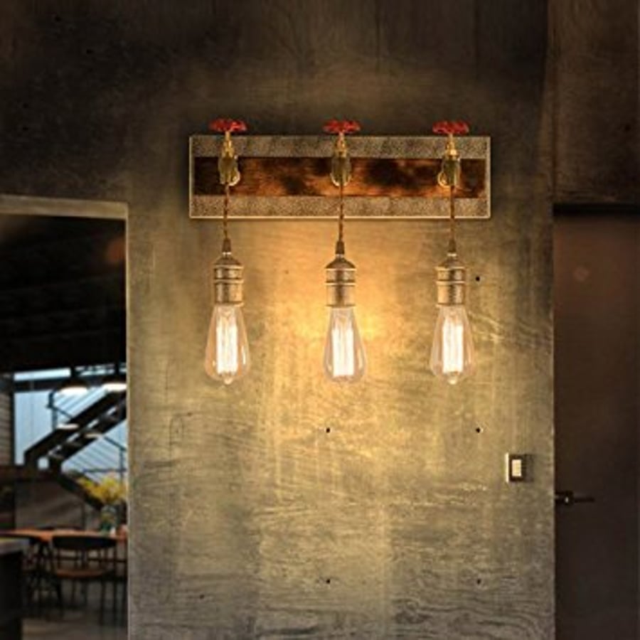 Industrial Loft Metal Water Pipe Wall Light wit... - Folksy