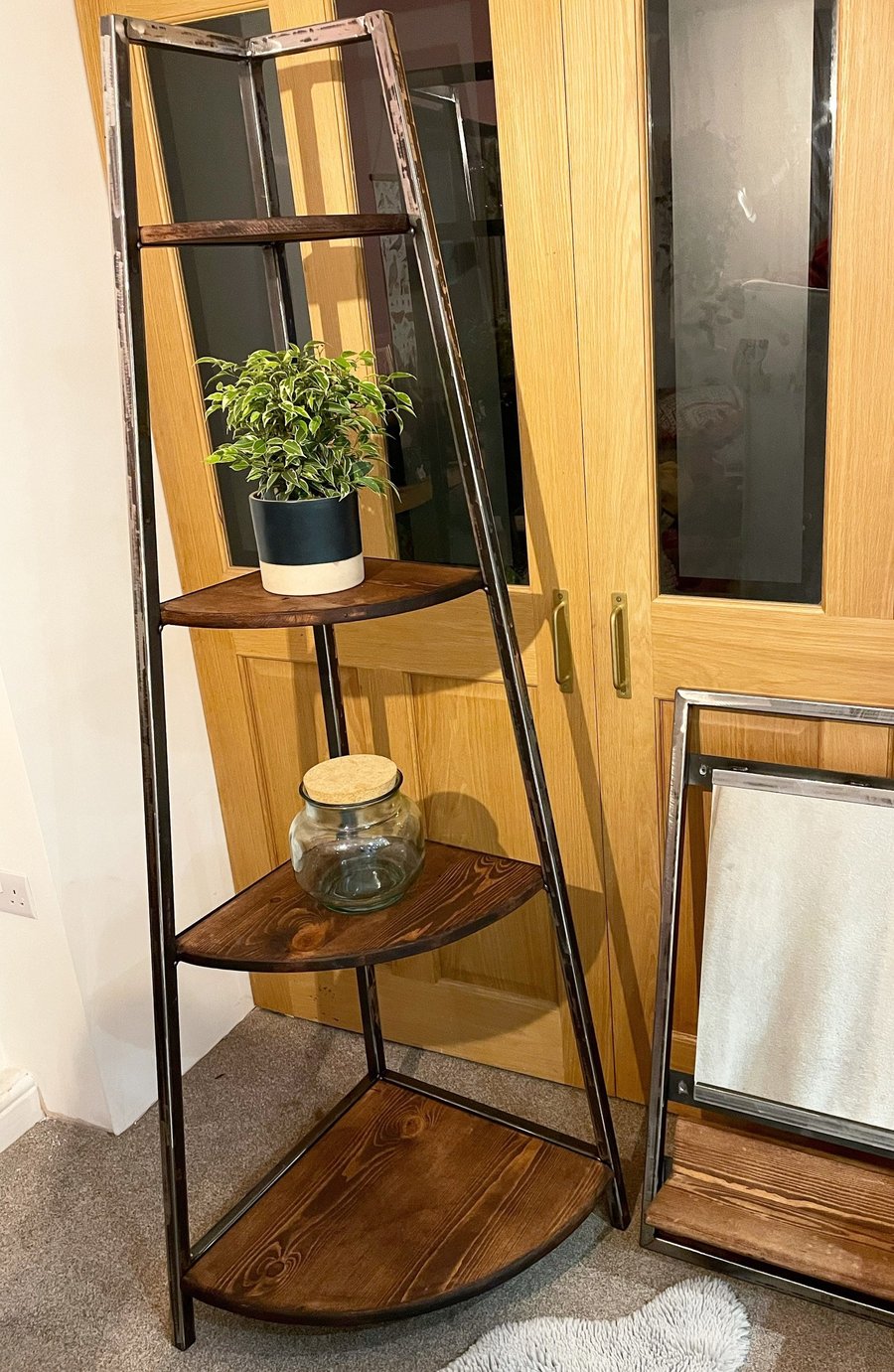 Industrial corner Unit Bookshelf Storage - Folksy