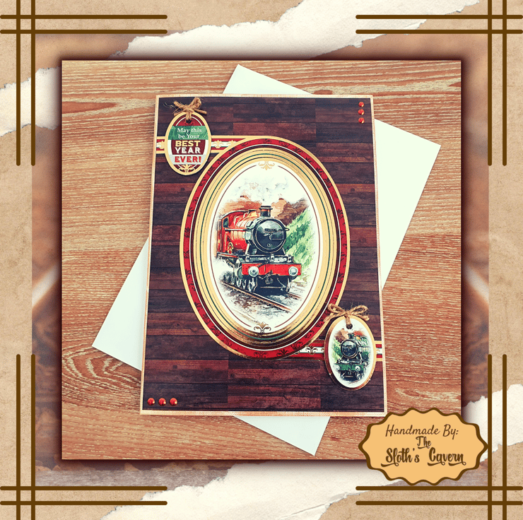 Birthday Card with train image "May This B... - Folksy