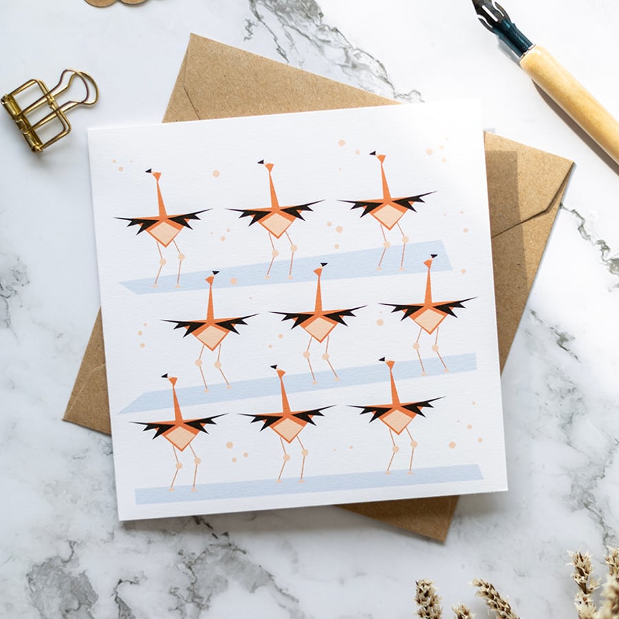 Christmas Cards Small - 9 Ladies Dancing - Folksy