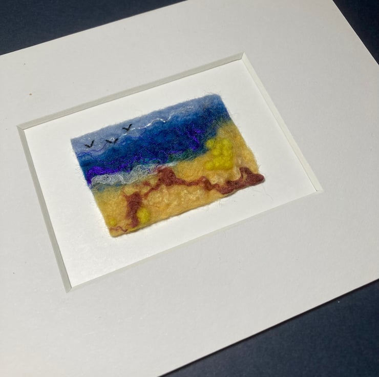 Seconds sunday - Miniature seascape, felted woo... - Folksy