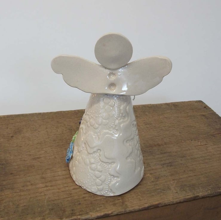 Large Ceramic Angel Christmas decoration Potter... - Folksy