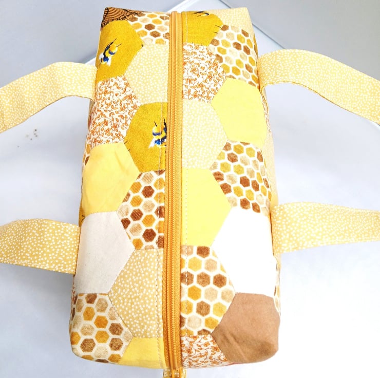 Bags, Box Shaped Make Up Bag , Zip and Handles,... - Folksy