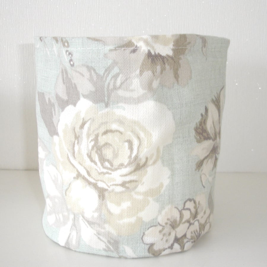 Toilet Roll Holder Duck Egg Roses Storage Pot B... - Folksy