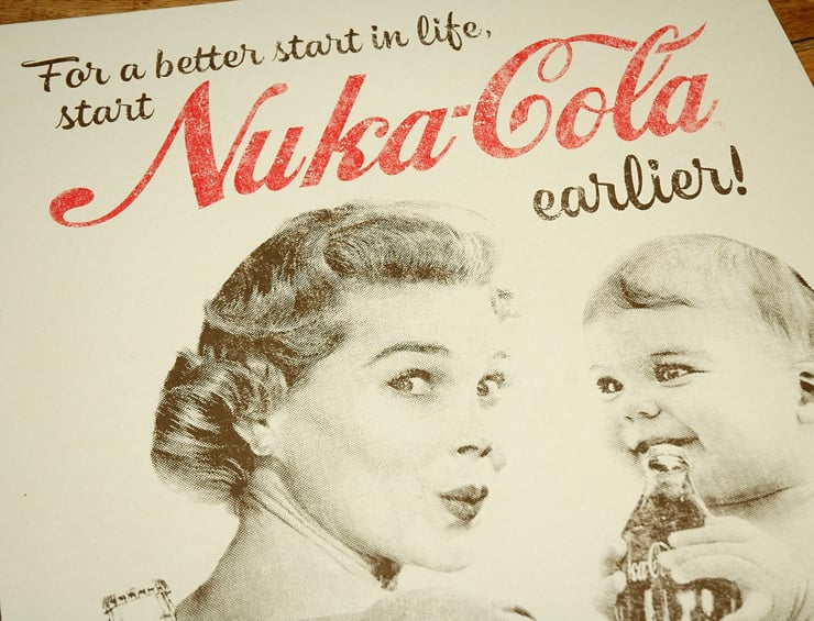 Fallout Hand Pulled Limited Edition Screen Print - Folksy