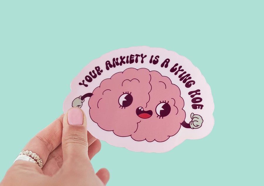 Anxiety Stickers Self Love Mental Health Sticker - Folksy