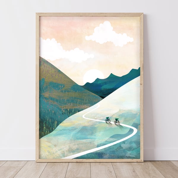Mountain Bike Print, Cycling Print, Cycle Art, ... - Folksy