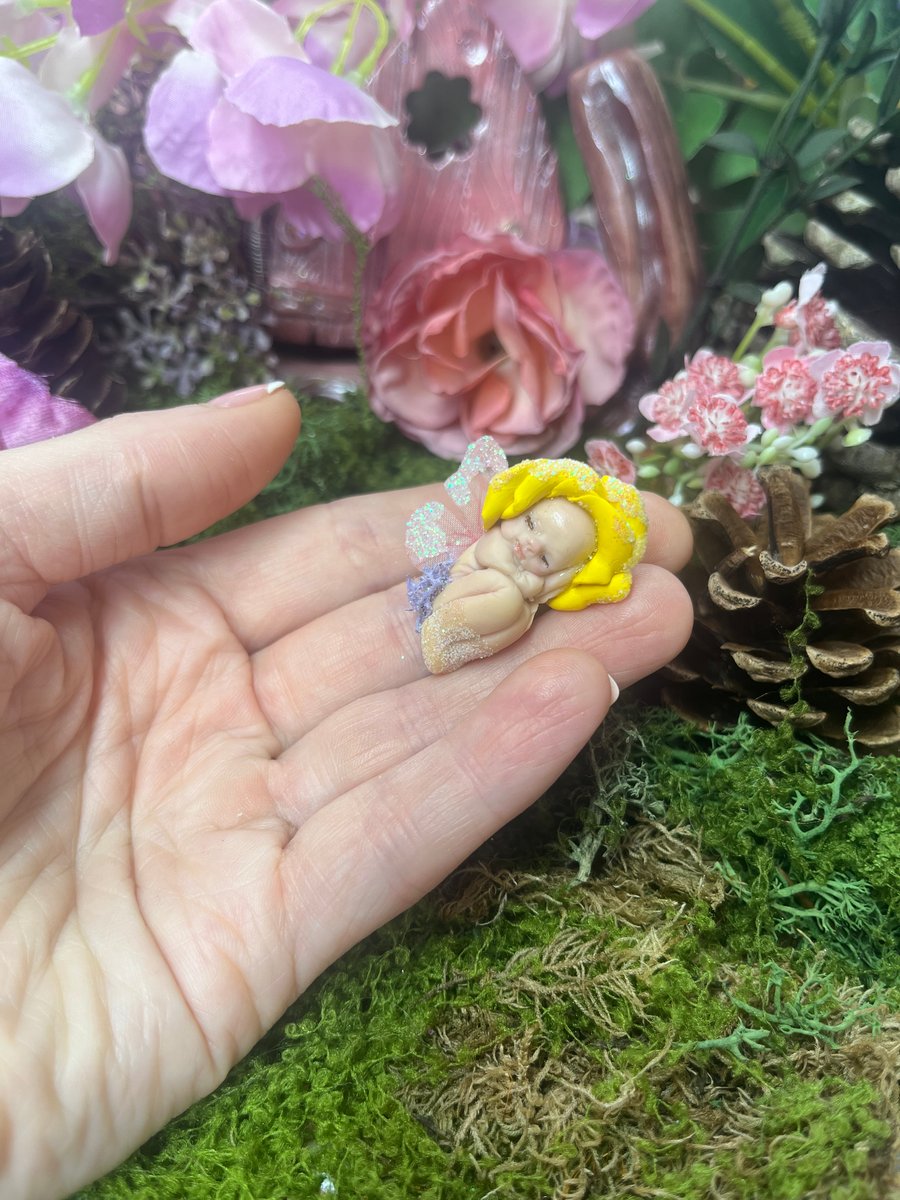 Ooak Baby Fairy, Fairy Gift, Polymer Clay, Fair... - Folksy