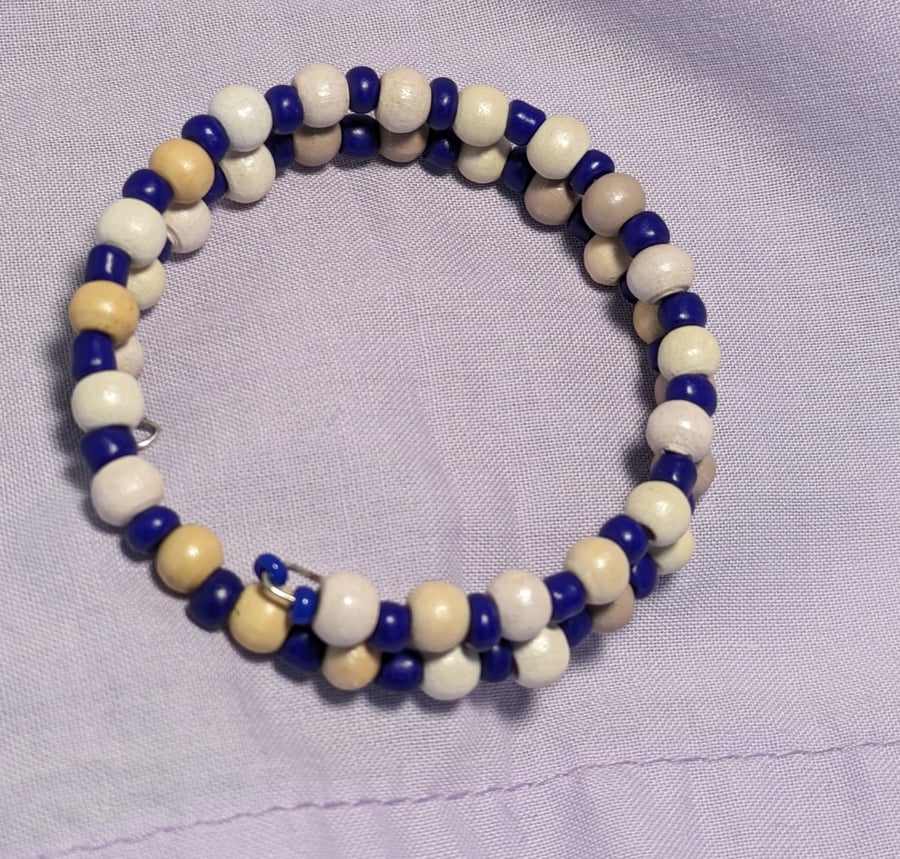 Acrylic bead wrap bracelet - Folksy