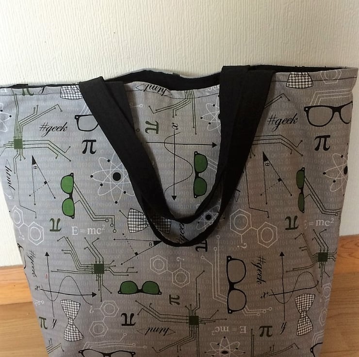 Tote Bag Geek Print - Folksy