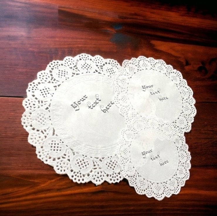 Vintage style personalised paper lace doilies, ... - Folksy