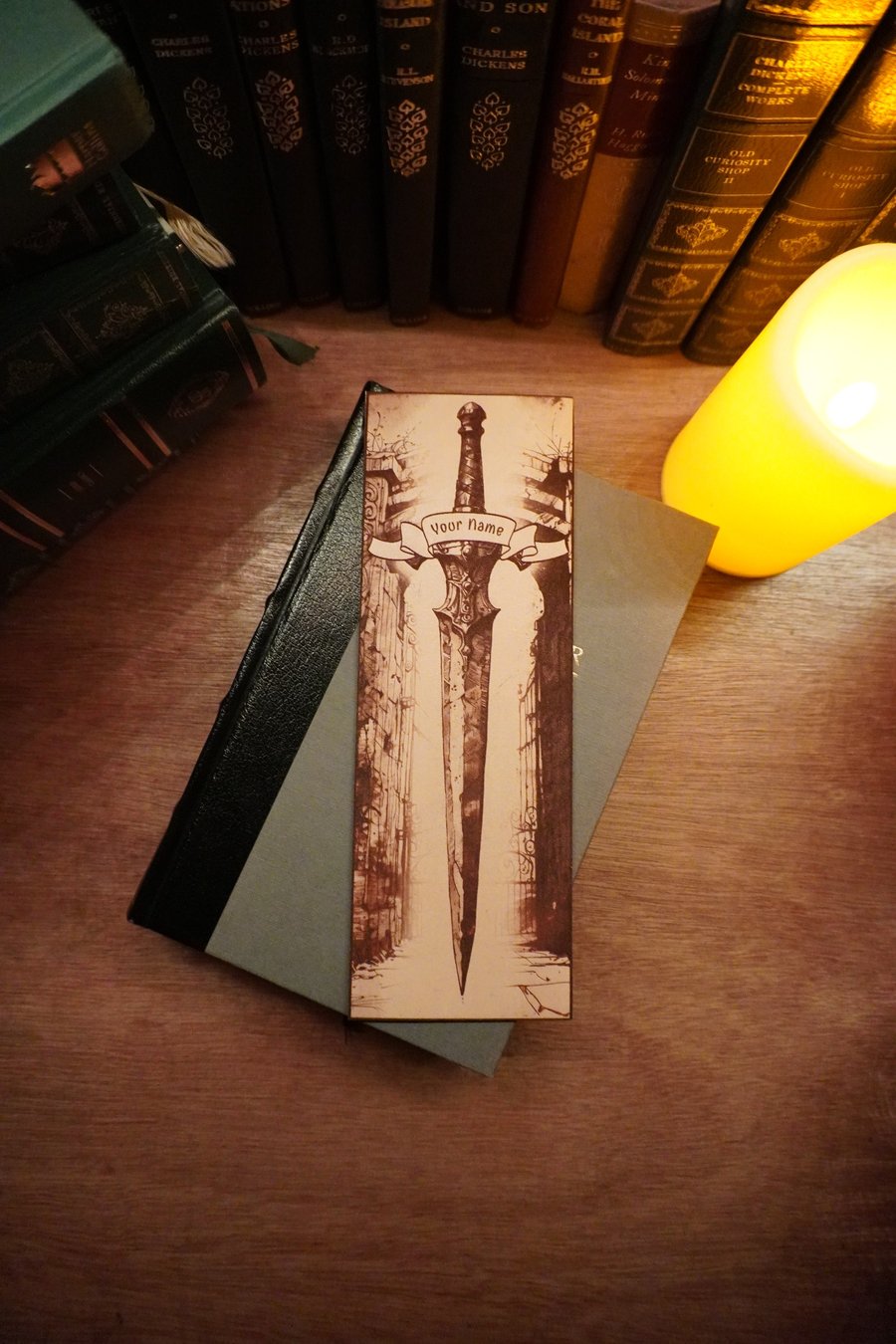 Oversized Leather Bookmark, Fantasy Dagger, FRE... - Folksy