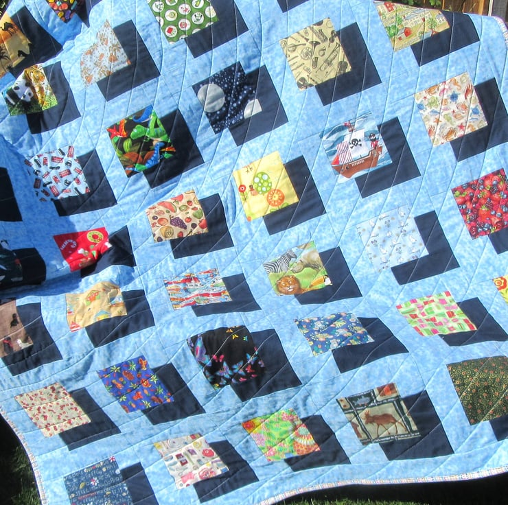 Patchwork Quilt Pattern - I-Spy Shadow Quilt - Folksy Patchwork Quilt Pattern - I-Spy Shadow Quilt - Folksy