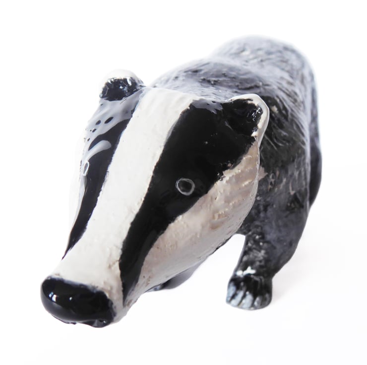 Badger Ceramic Sculpture - Handmade - Folksy