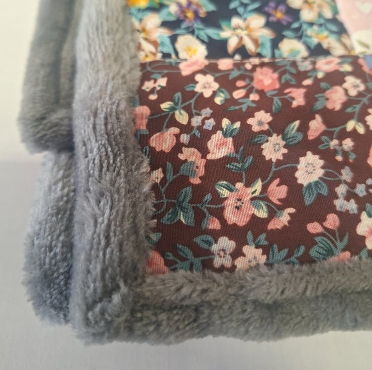 Patchwork Blanket. Fleece backed. - Folksy